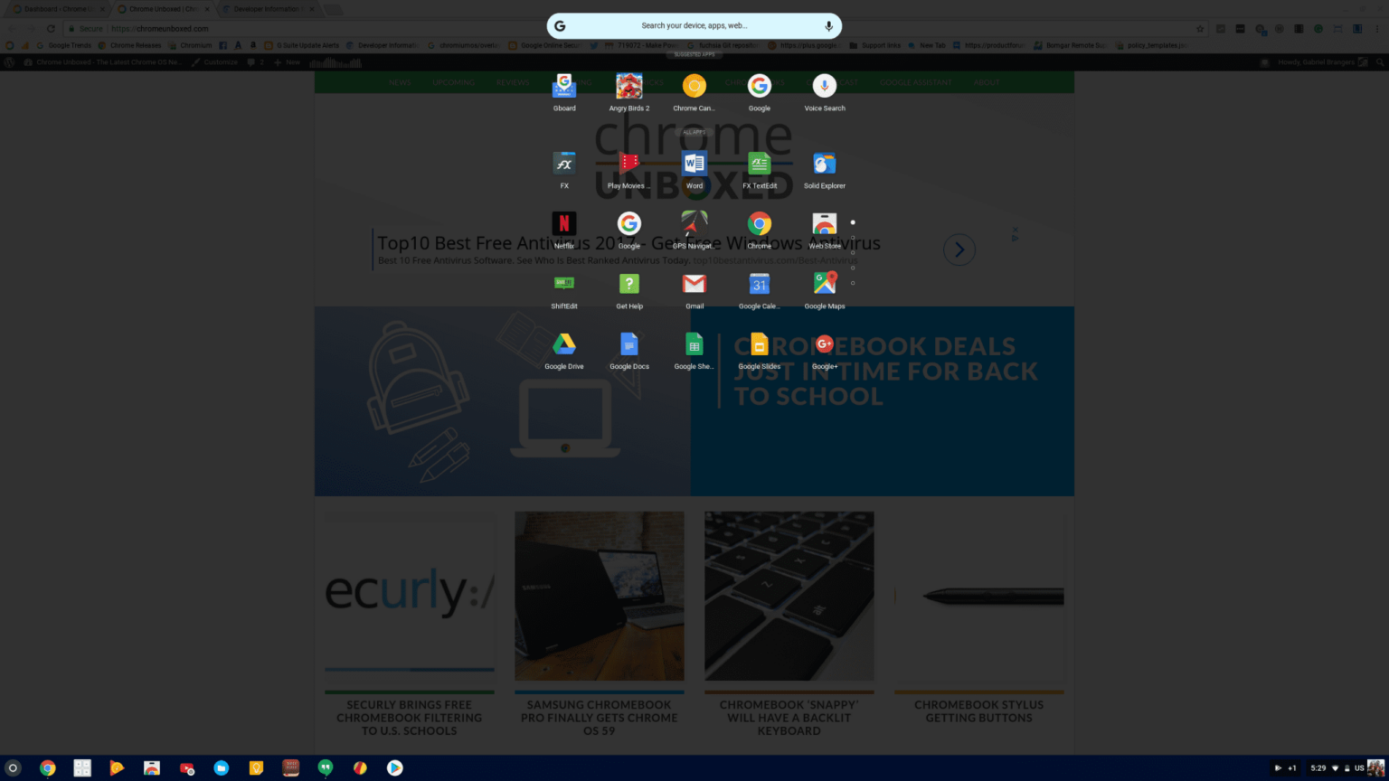 Chromebook Updates: Peeking Launcher Enhancements, Back Button And More