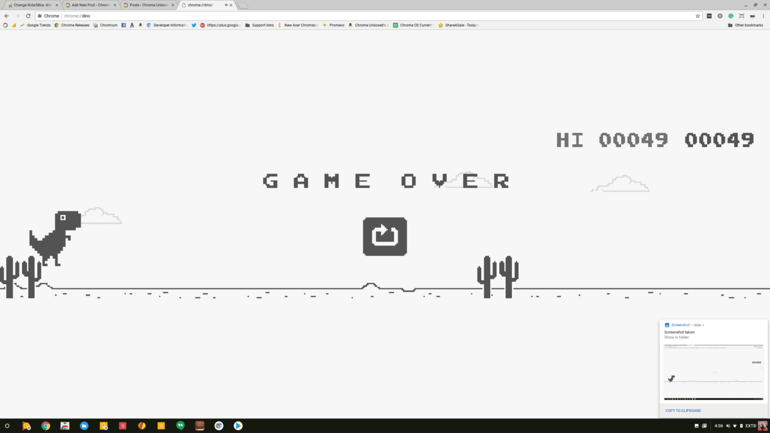 Chrome Dino Easter Egg Getting Touch Screen Support
