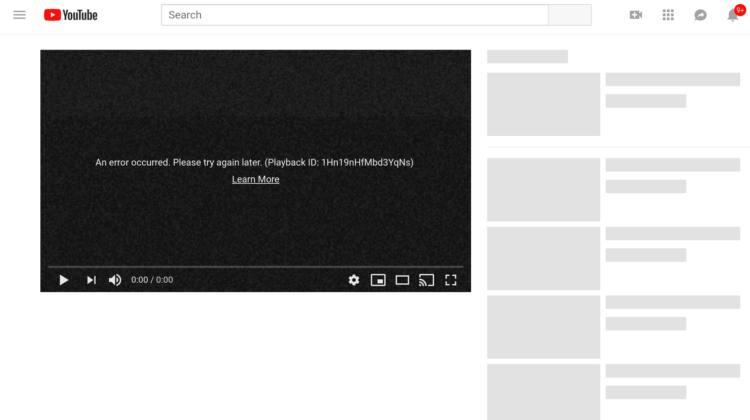 It’s Not You, YouTube Hit With Major Outage