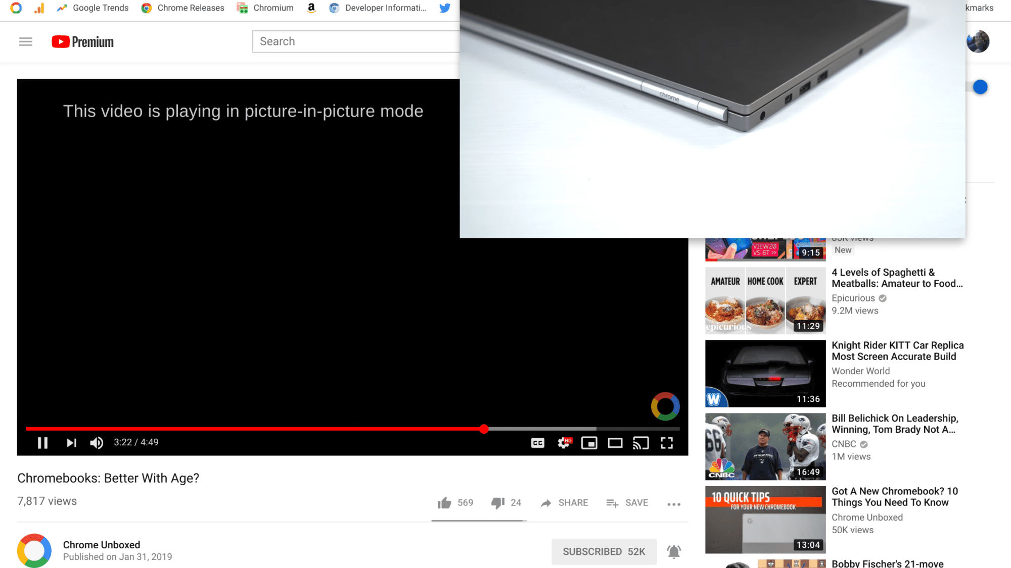 Picture In Picture Lands In Chrome OS 72 Via Google Extension