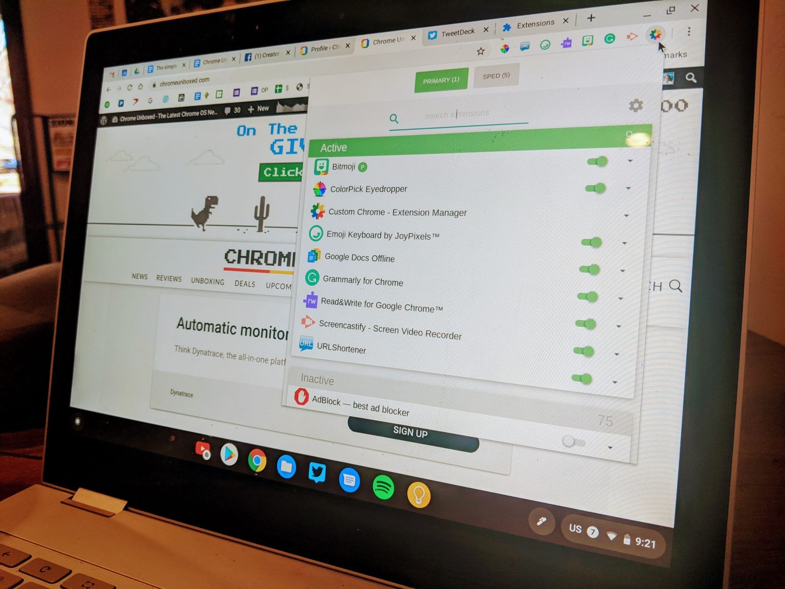 The simple way to manage your Chrome extensions