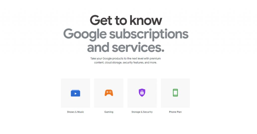 Google collects all of its subscription services into one place to make ...