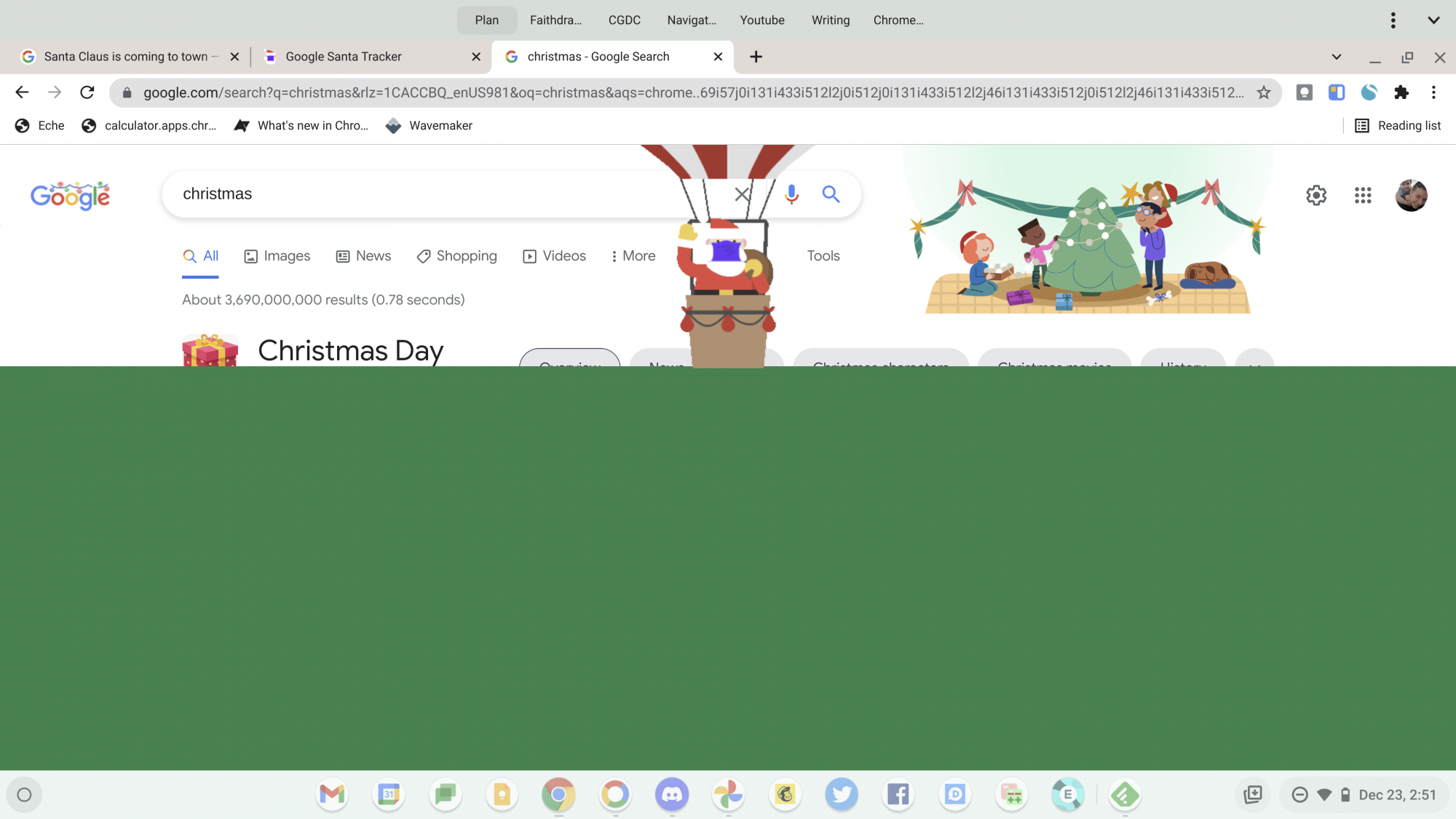 Google Search adds a fun trick when you look up Christmas