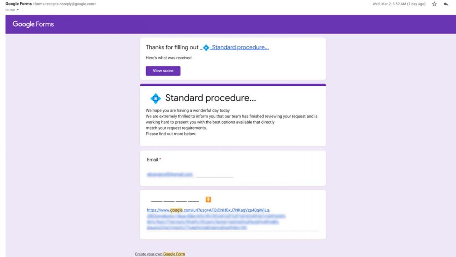 Please don’t fall for this Google Forms phishing scam