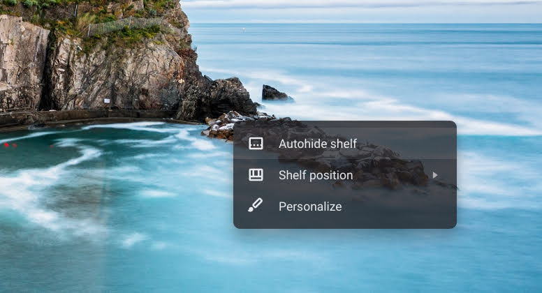 Chrome OS Canary is testing transparent context menus