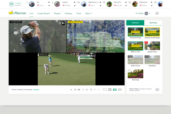 The 2022 Masters website is peak web development on display