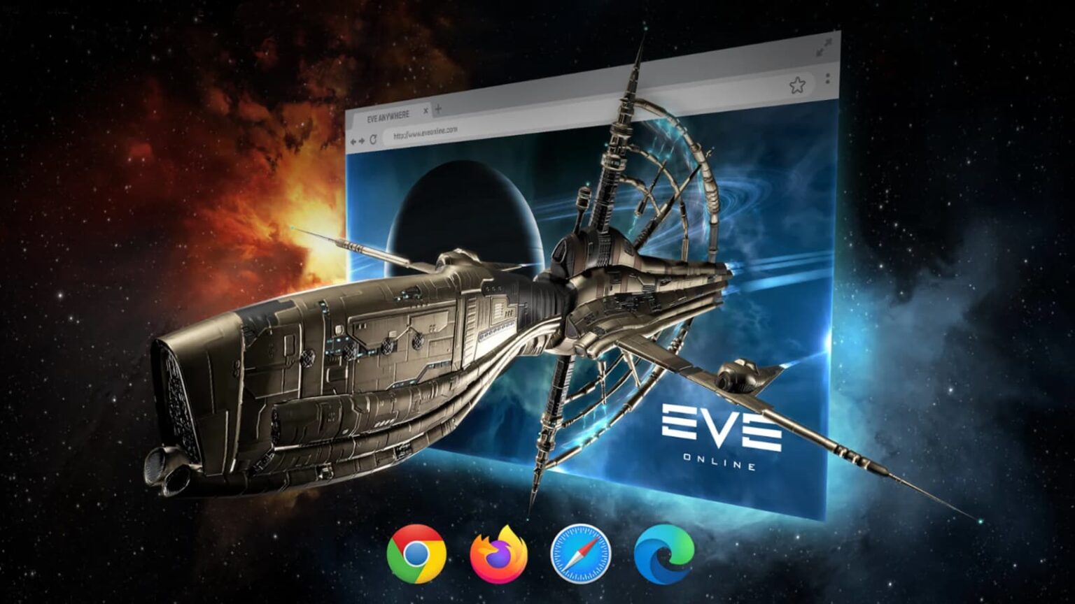 EVE Online can now be played directly through the web browser