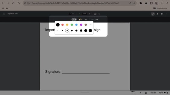 How to sign PDFs on a Chromebook without third party apps