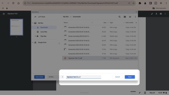 How to sign PDFs on a Chromebook without third party apps