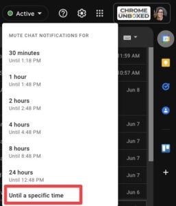 How to use “Do Not Disturb” in Google Chat to mute notifications