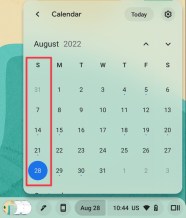 How To Set The ChromeOS Calendar Widget To Start On Mondays