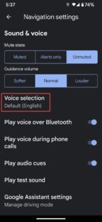 How to change the navigation voice in Google Maps
