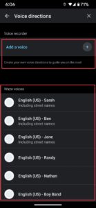 How to change the navigation voice in Google Maps