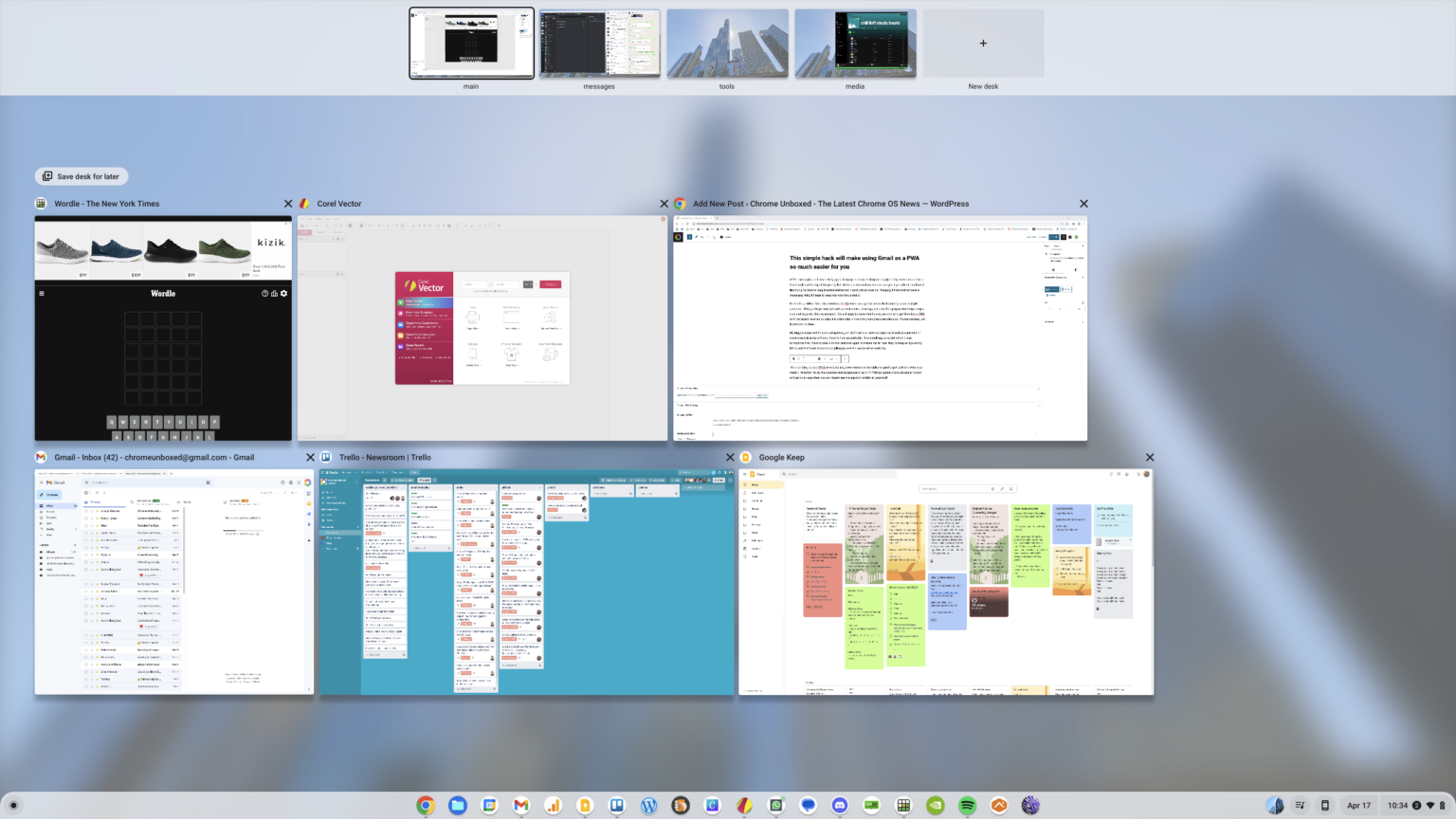 Simplify the Gmail PWA with multiple tabs in one window