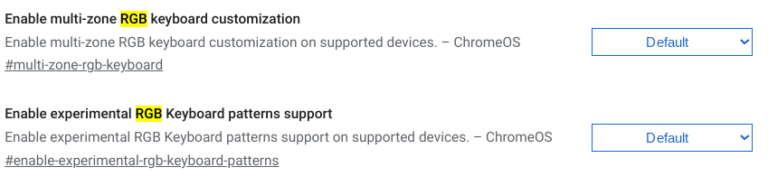 Exclusive: custom RBG keyboard color zones for Chromebook