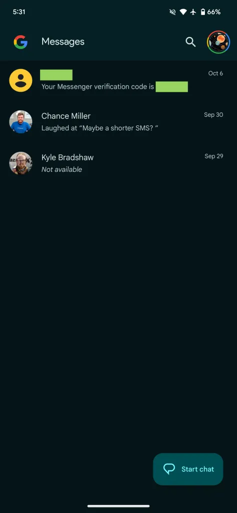 Google Messages takes hamburger off of the menu with its latest update