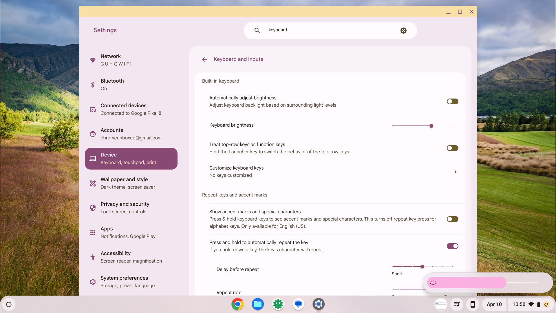 New keyboard brightness controls on the way to Chromebooks