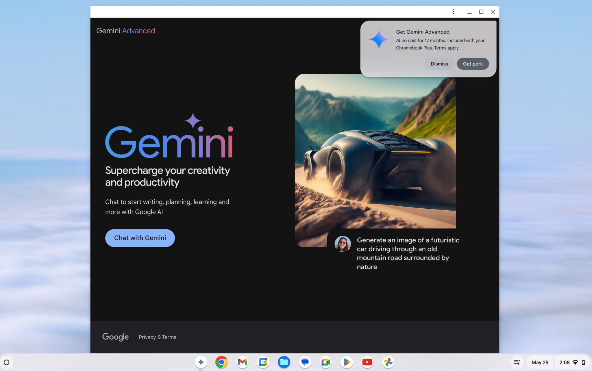ChromeOS 125 OOBE highlights AI features at initial setup