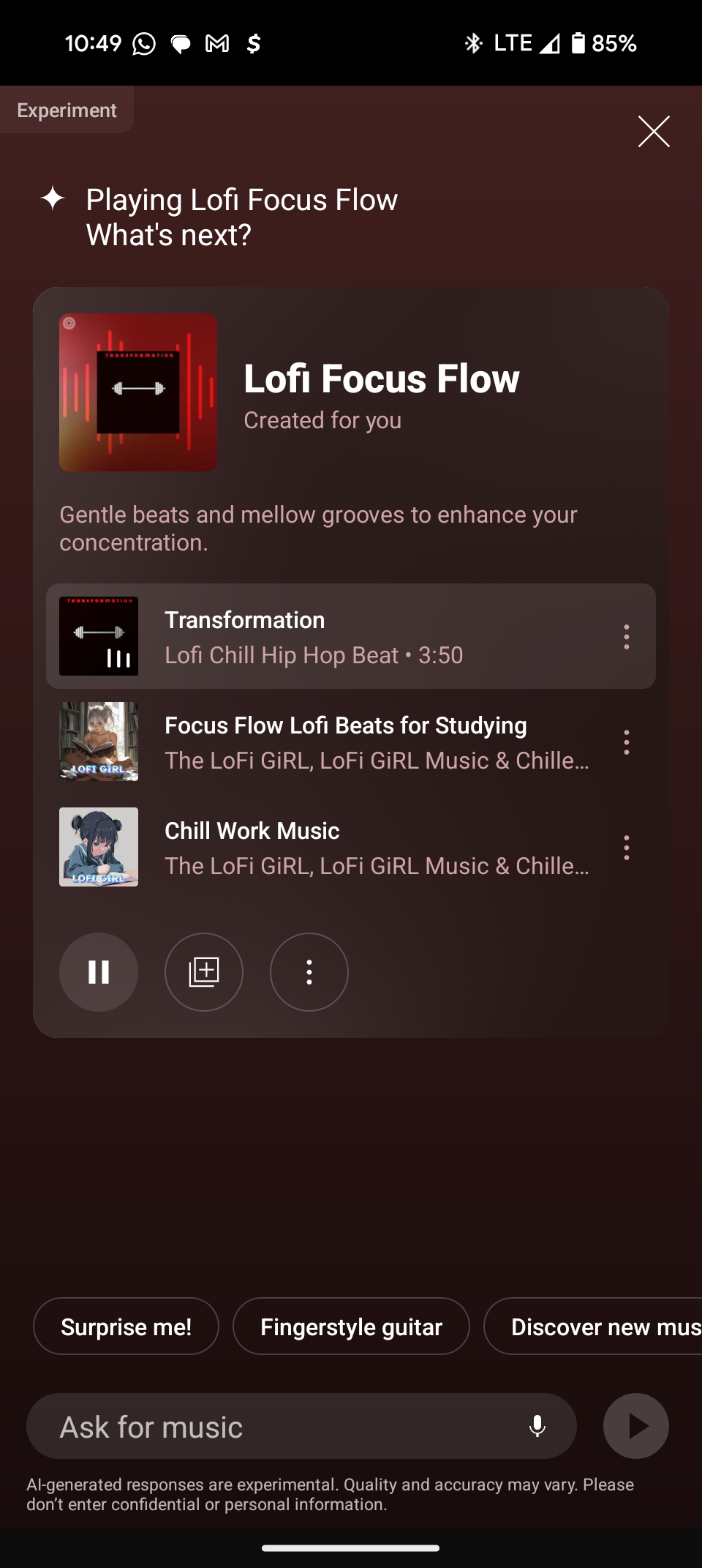 YouTube Music is rolling out an AI radio feature called “Ask Music”